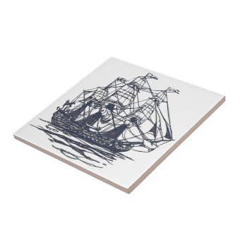 Nautical Ship Tile | Zazzle