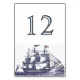 Nautical Ship Wedding Table Number Card | Zazzle