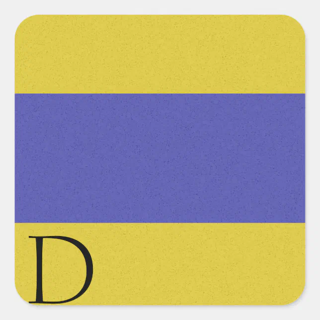 Nautical Signal Flag Alphabet Sticker D | Zazzle