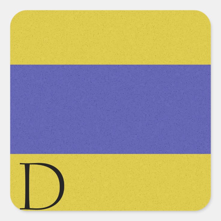 Nautical Signal Flag Alphabet Sticker D | Zazzle