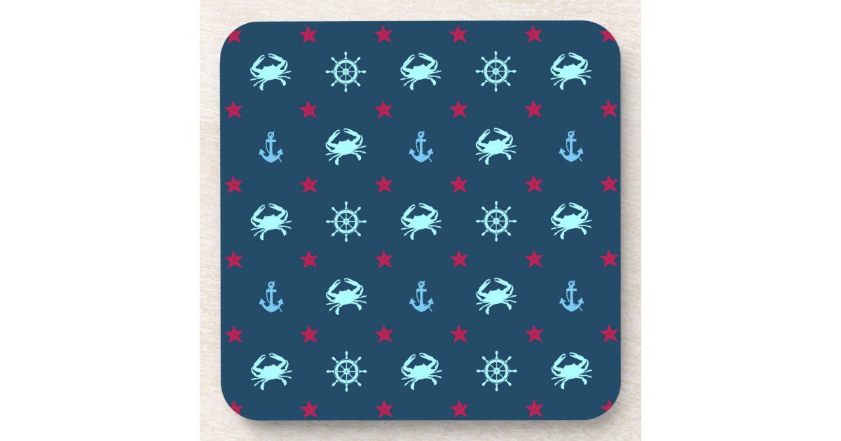 Nautical Star Pattern Coaster | Zazzle