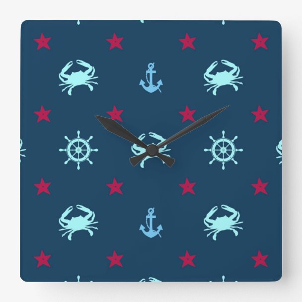 Nautical Star Pattern Fabric | Zazzle