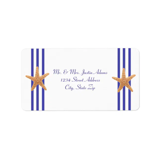 Nautical Starfish - Address Labels | Zazzle