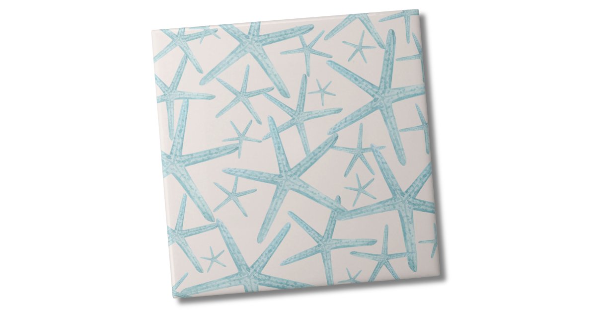 Nautical Starfish Beach House Ceramic Tile | Zazzle