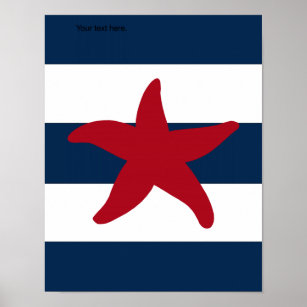 Blue Sea Starfish Posters & Photo Prints | Zazzle