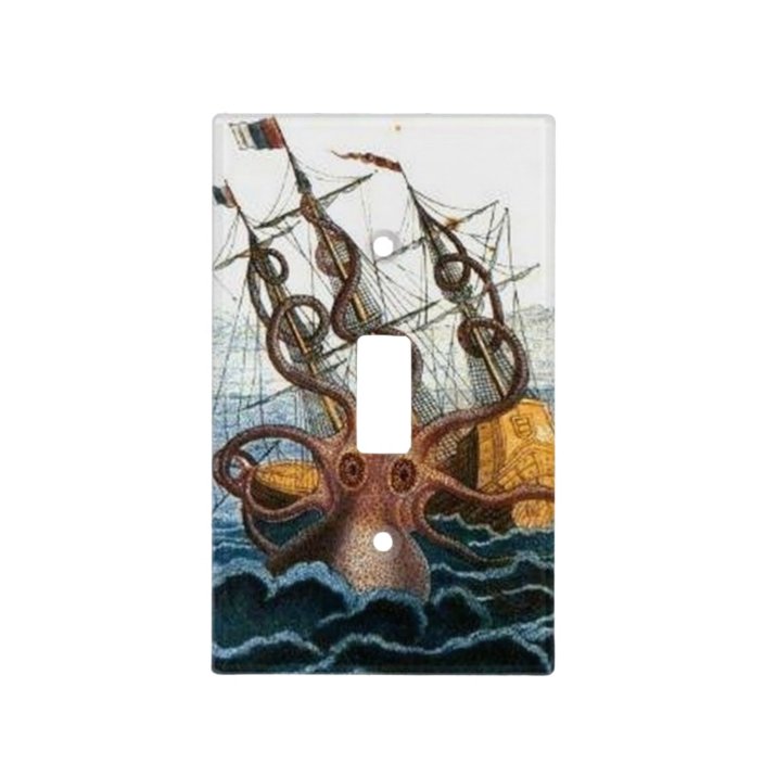 Nautical Steampunk Kraken Vintage Octopus Outlet Light Switch Cover ...