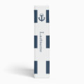 Nautical Stripe and Anchor Navy Blue 3 Ring Binder | Zazzle