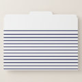 Nautical Stripe Navy Blue Stylish Trendy Modern File Folder | Zazzle