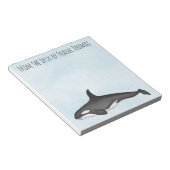 Nautical Stylish Nature Simple Orca Whale Notepad | Zazzle