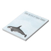 Nautical Stylish Nature Simple Orca Whale Notepad | Zazzle