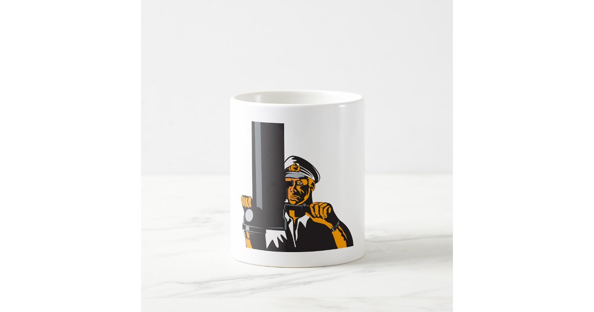 Nautical Submarine Captain Using Periscope Coffee Mug | Zazzle