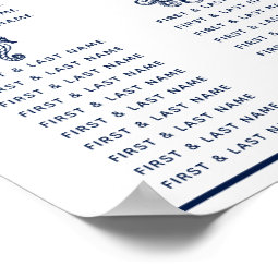 Nautical Table Symbols Wedding Seating Chart | Zazzle