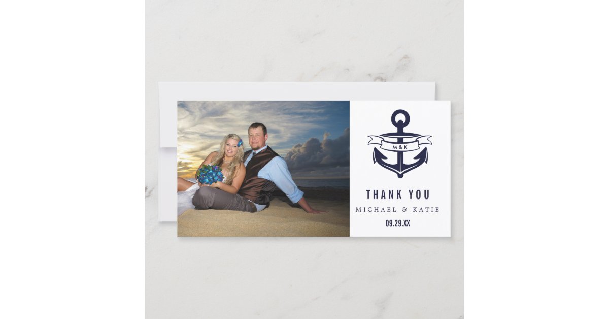 Nautical Thank You | Photo Card | Zazzle