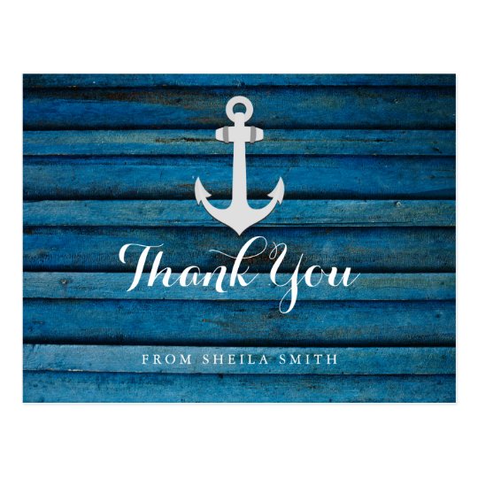 Nautical Thank You Post Card | Zazzle.com