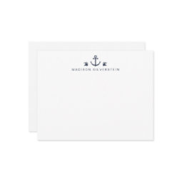 Nautical Theme Anchor Personalized Note Card | Zazzle