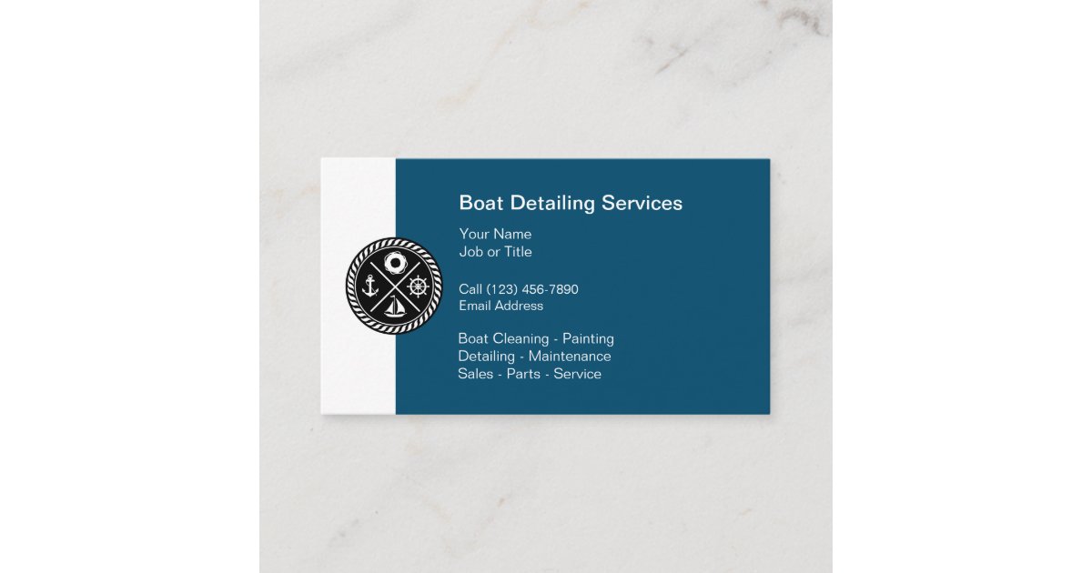 Nautical Theme Boating Business Card | Zazzle