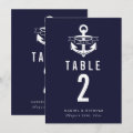Nautical Theme Table Numbers | Weddings | Zazzle