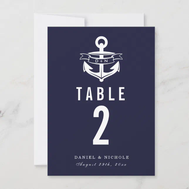 Nautical Theme Table Numbers | Weddings | Zazzle