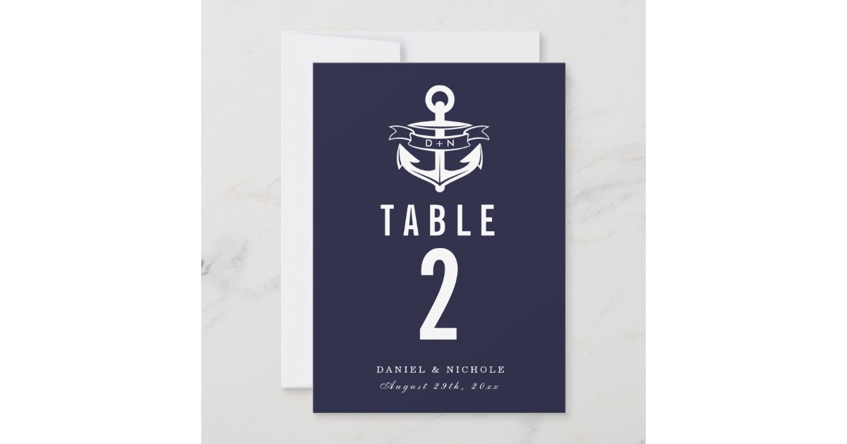 Nautical Theme Table Numbers | Weddings | Zazzle