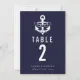Nautical Theme Table Numbers | Weddings | Zazzle
