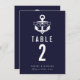 Nautical Theme Table Numbers | Weddings | Zazzle