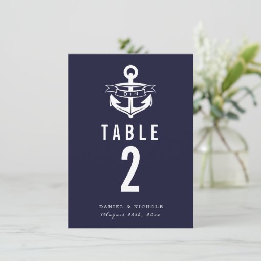 Nautical Theme Table Numbers | Weddings | Zazzle