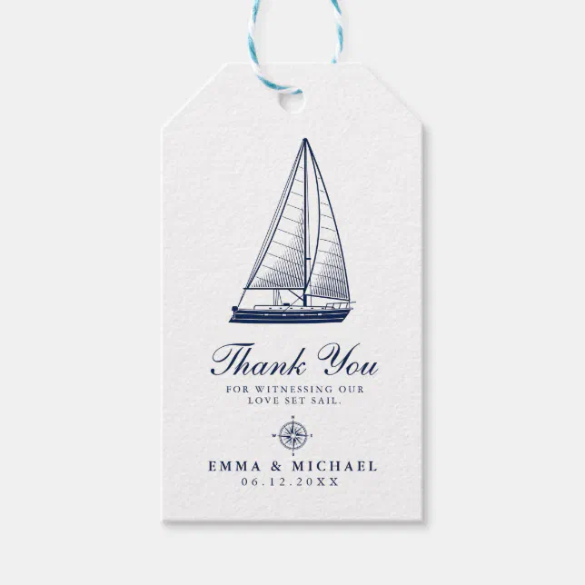 Nautical Theme Wedding Seahorses Custom Gift Tags | Zazzle