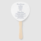 Nautical Theme Wedding Seashell Custom Navy Hand Fan | Zazzle
