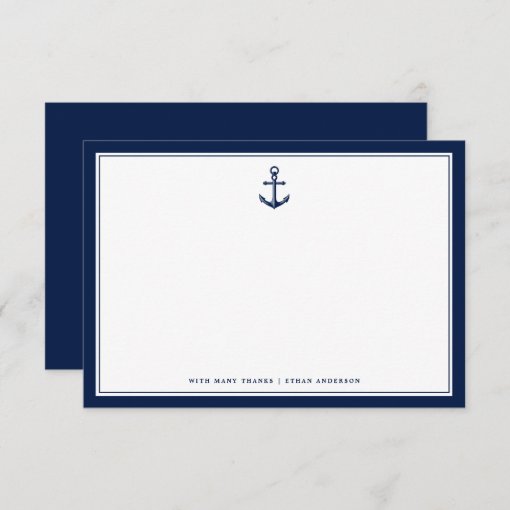 Nautical Themed | Anchor | Custom Office NoteCard | Zazzle