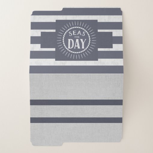 Nautical Themed Beach Bum and Seas the Day File Folder | Zazzle