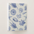 Nautical Themed Blue Seashell Custom Pocket Folder | Zazzle