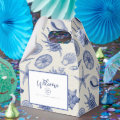 Nautical Themed Blue Seashell Favor Boxes | Zazzle