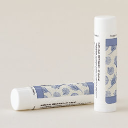 Nautical Themed Blue Seashell Lip Balm | Zazzle