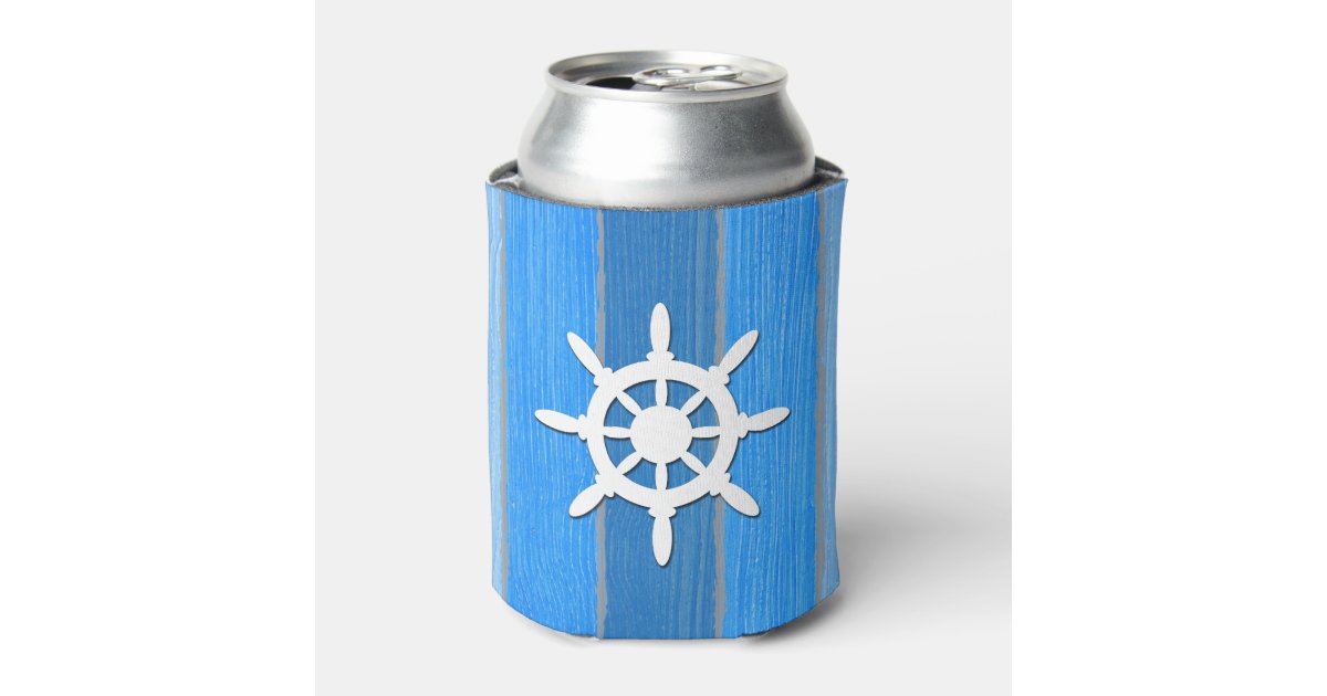 Nautical themed design can cooler | Zazzle