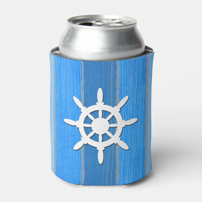 Nautical themed design can cooler | Zazzle