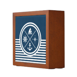 Nautical themed design desk organizer | Zazzle