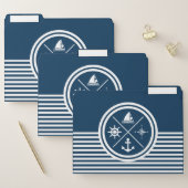 Nautical themed design file folder | Zazzle