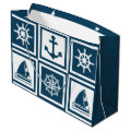 Nautical themed design large gift bag | Zazzle
