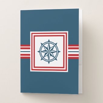 Nautical themed design pocket folder | Zazzle
