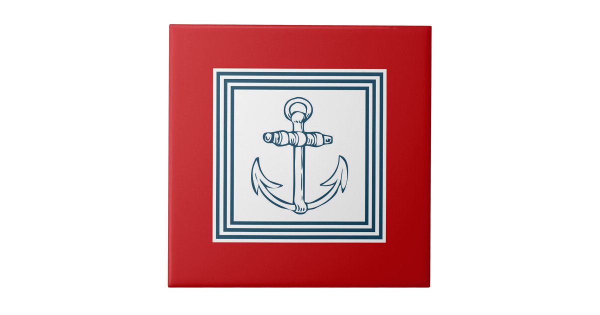 Nautical themed design tile | Zazzle