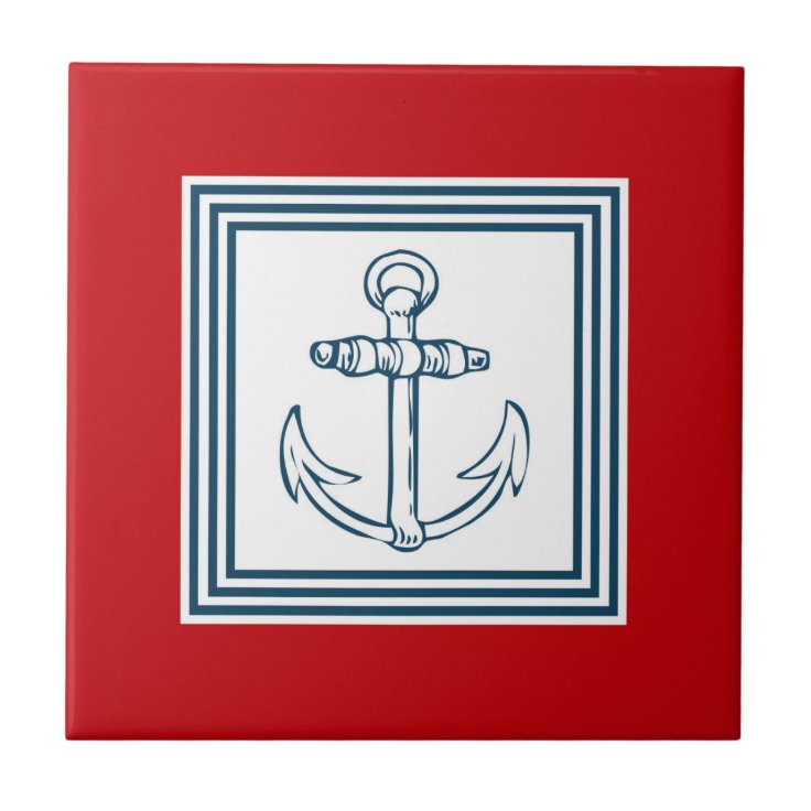 Nautical themed design tile | Zazzle