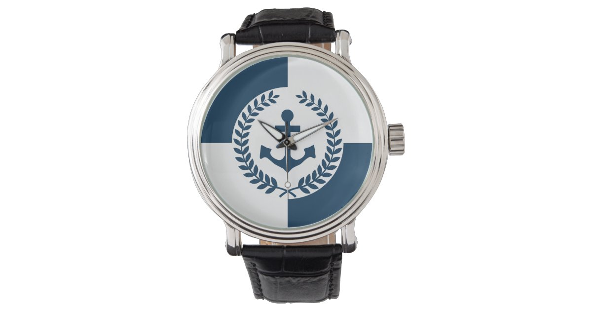 Nautical themed design watch | Zazzle
