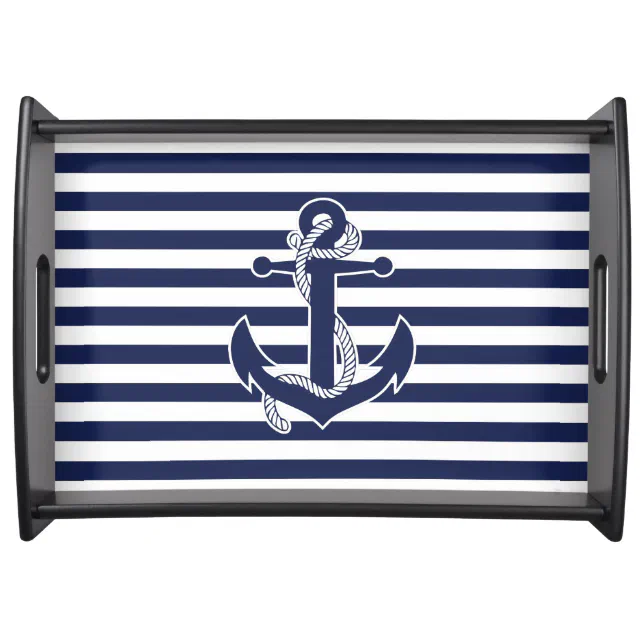 Nautical Themed Gifts Serving Tray Anchor | Zazzle