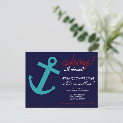 Nautical Themed Party Invitation | Zazzle