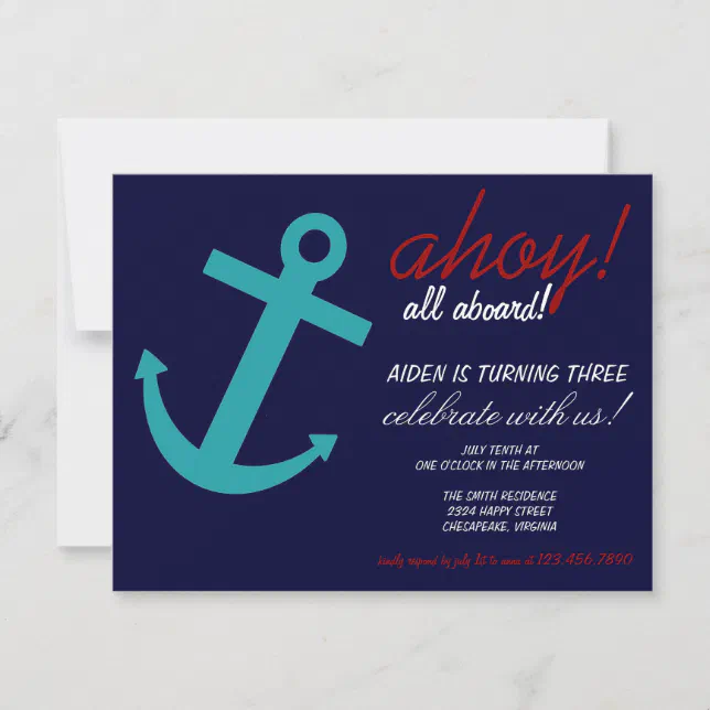 Nautical Themed Party Invitation | Zazzle