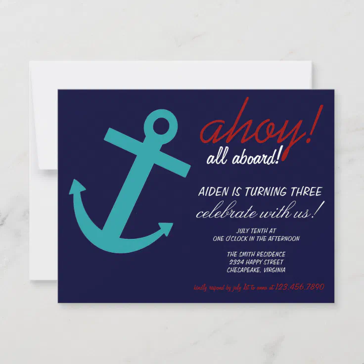 Nautical Themed Party Invitation | Zazzle