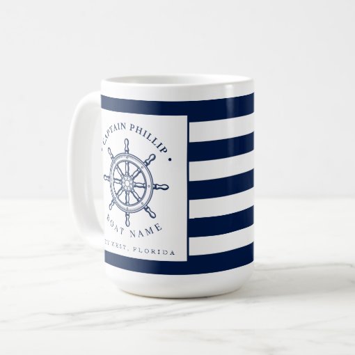 Nautical Themed Sailboat Captain Coffee Mug | Zazzle