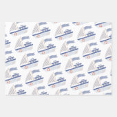 Nautical Themed Sailboat Wrapping Paper Sheets | Zazzle