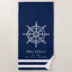 Nautical Themed Ship Wheel Beach Towel | Zazzle