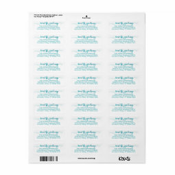 Nautical | Tropical Turquoise SEAsons Greetings Label | Zazzle